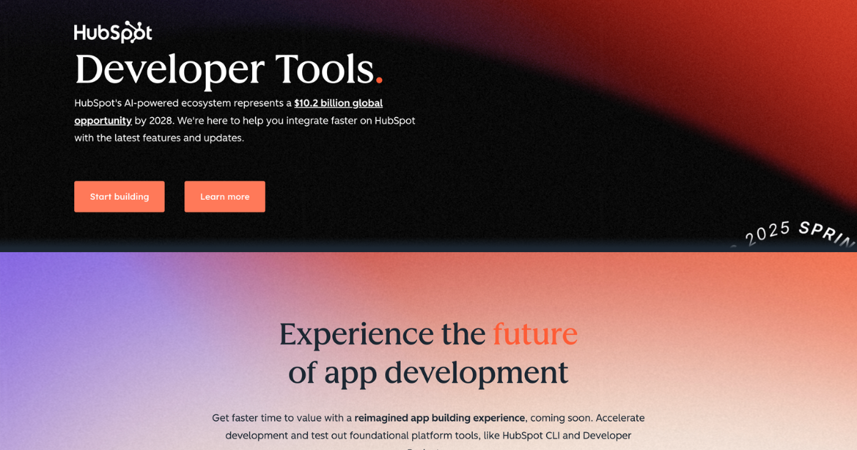 HubSpot Developer Product Announcements for Spring Spotlight 2025